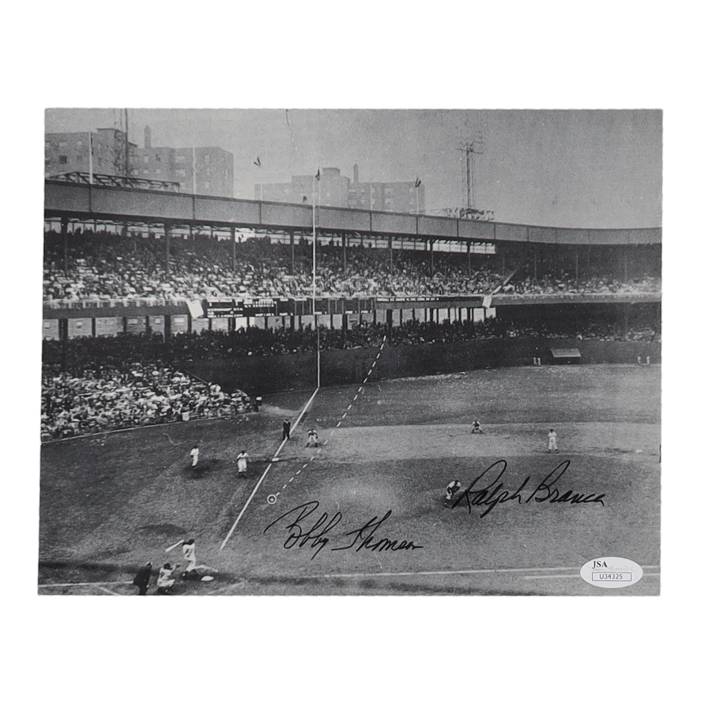 Ralph Branca & Bobby Thomson Signed "The Shot Heard 'Round The World ...