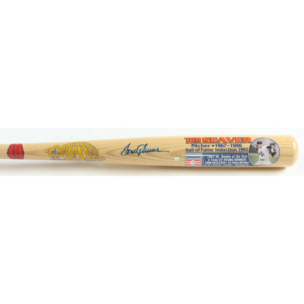 Tom Seaver Signed LE Cooperstown Career Stat Hall Of Fame Induction ...