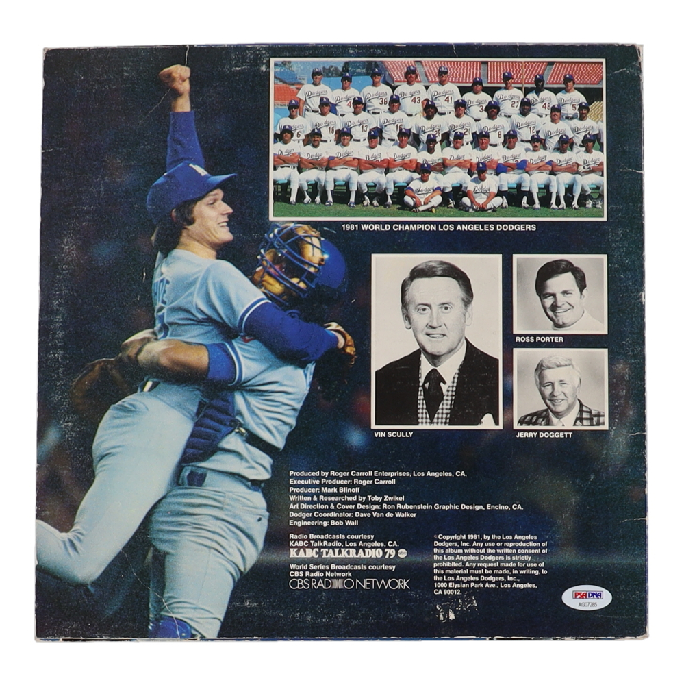 "1981 Dodgers World Champions" Official Recording Vinyl Record Album ...