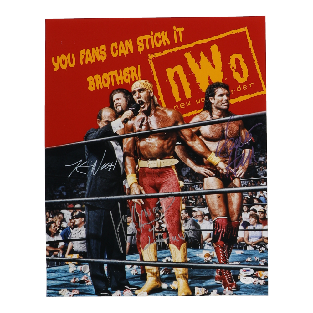 Hulk Hogan, Kevin Nash & Scott Hall Signed NWO 16x20 Photo Inscribed "4 ...