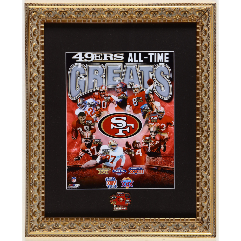 49ers All-Time Greats Custom Framed Photo Display With Official 5x ...