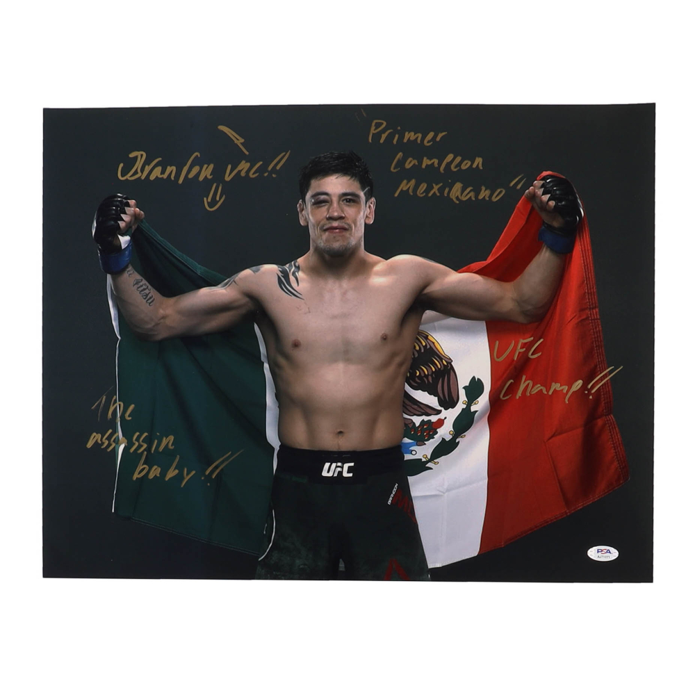 Brandon Moreno Signed UFC 16x20 Photo Inscribed "Primer Campion ...