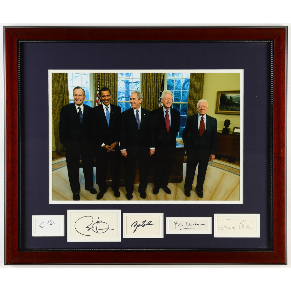 Presidents of the United States Custom Framed Display Signed By (5 ...