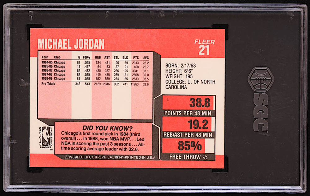 Michael Jordan 1989-90 Fleer #21 (SGC 8) | Pristine Auction