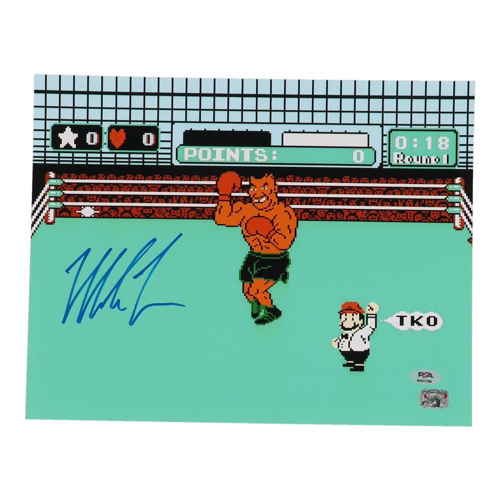 Mike Tyson Signed Punch Out 11x14 Photo PSA Tyson Pristine