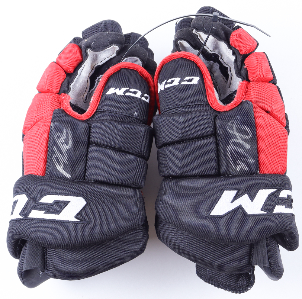 Alex DeBrincat Twice-Signed Set of (2) Game-Used CCM Hockey Gloves (JSA ...