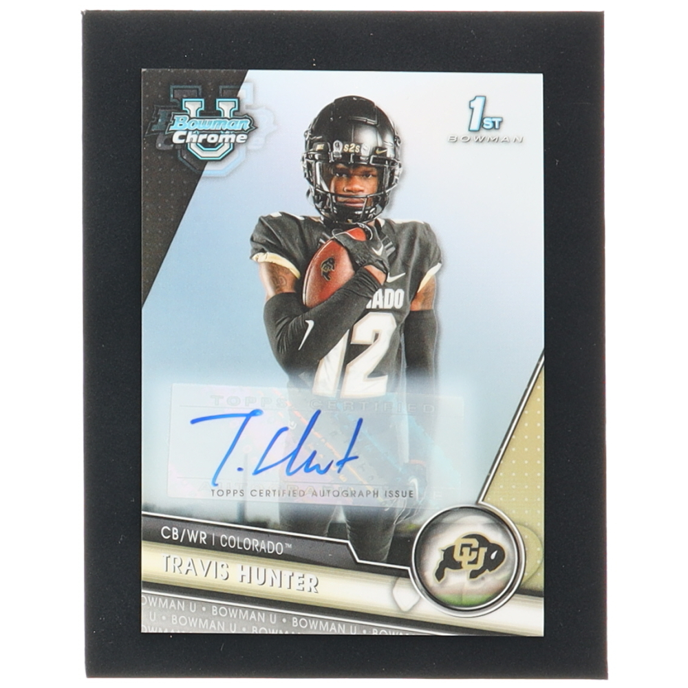 Travis Hunter 2023 Bowman Chrome University Autographs Refractors #36 ...