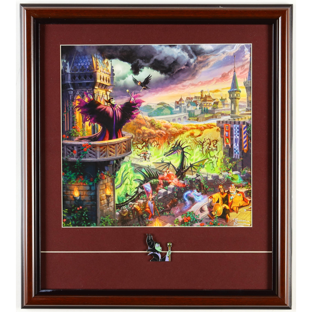 Thomas Kinkade Walt Disney's "Maleficent" Custom Framed Print Display ...