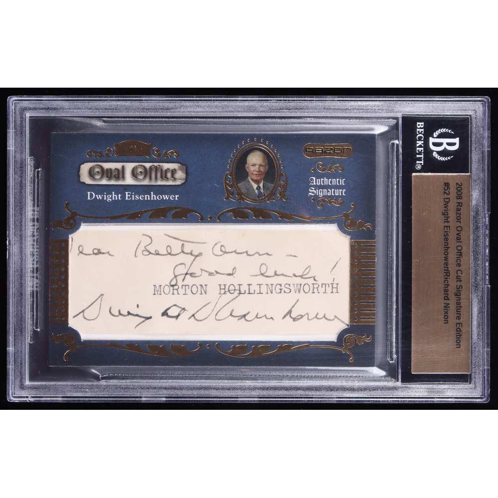 Dwight Eisenhower / Richard Nixon 2008 Razor Oval Office Cut Signature ...