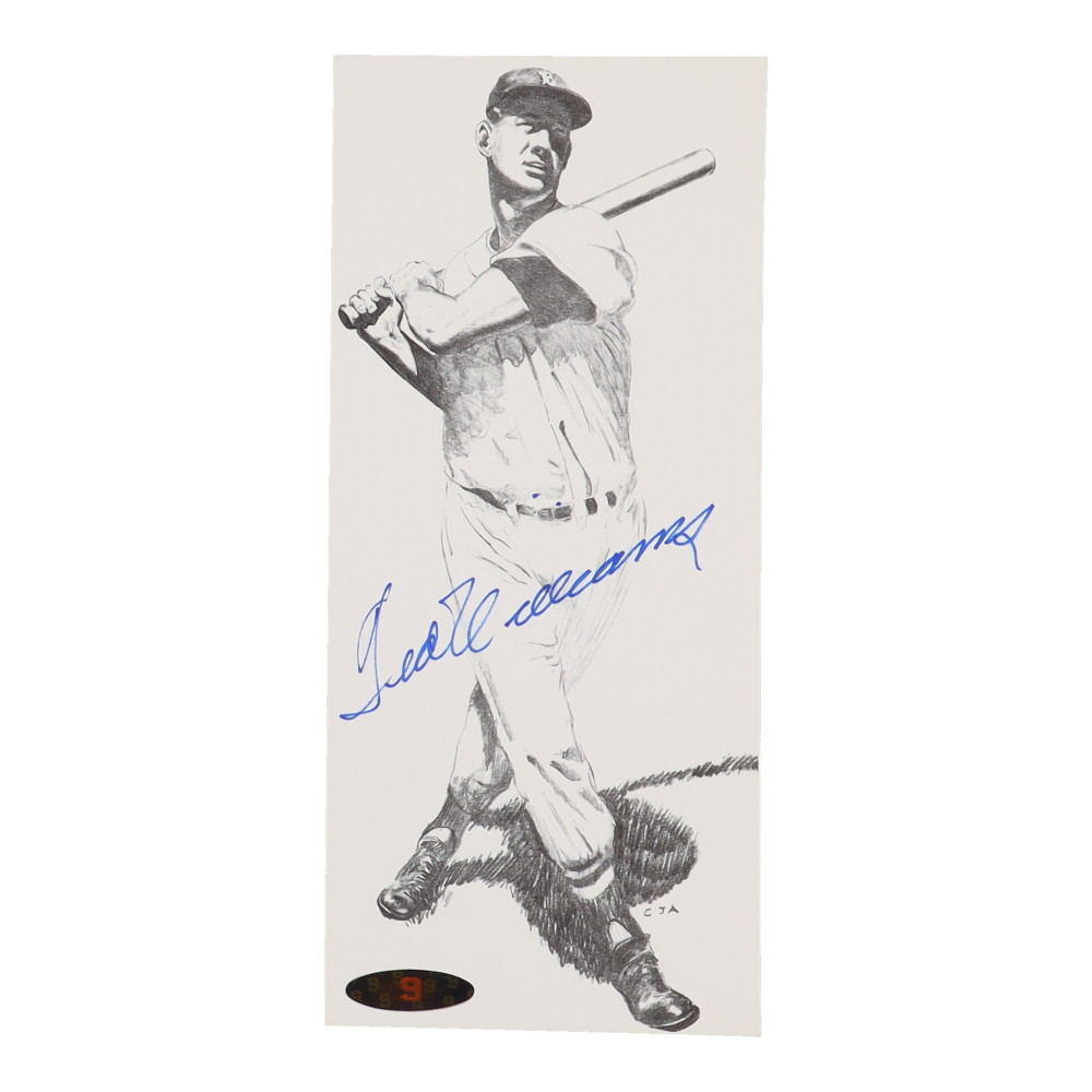 Ted Williams Signed Black & White 9x4 Art Print (Williams) | Pristine ...