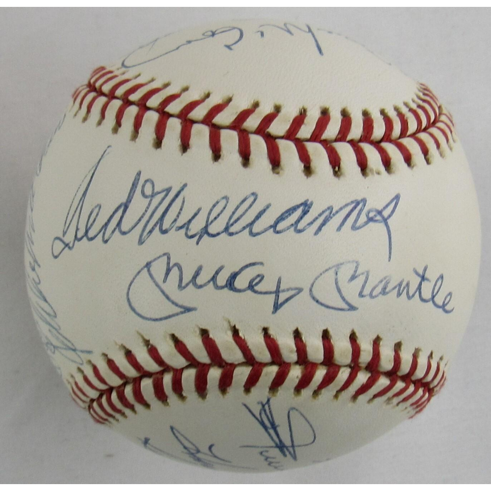 500 Home Run Club OAL Baseball Signed By (11) with Mickey Mantle, Ted ...