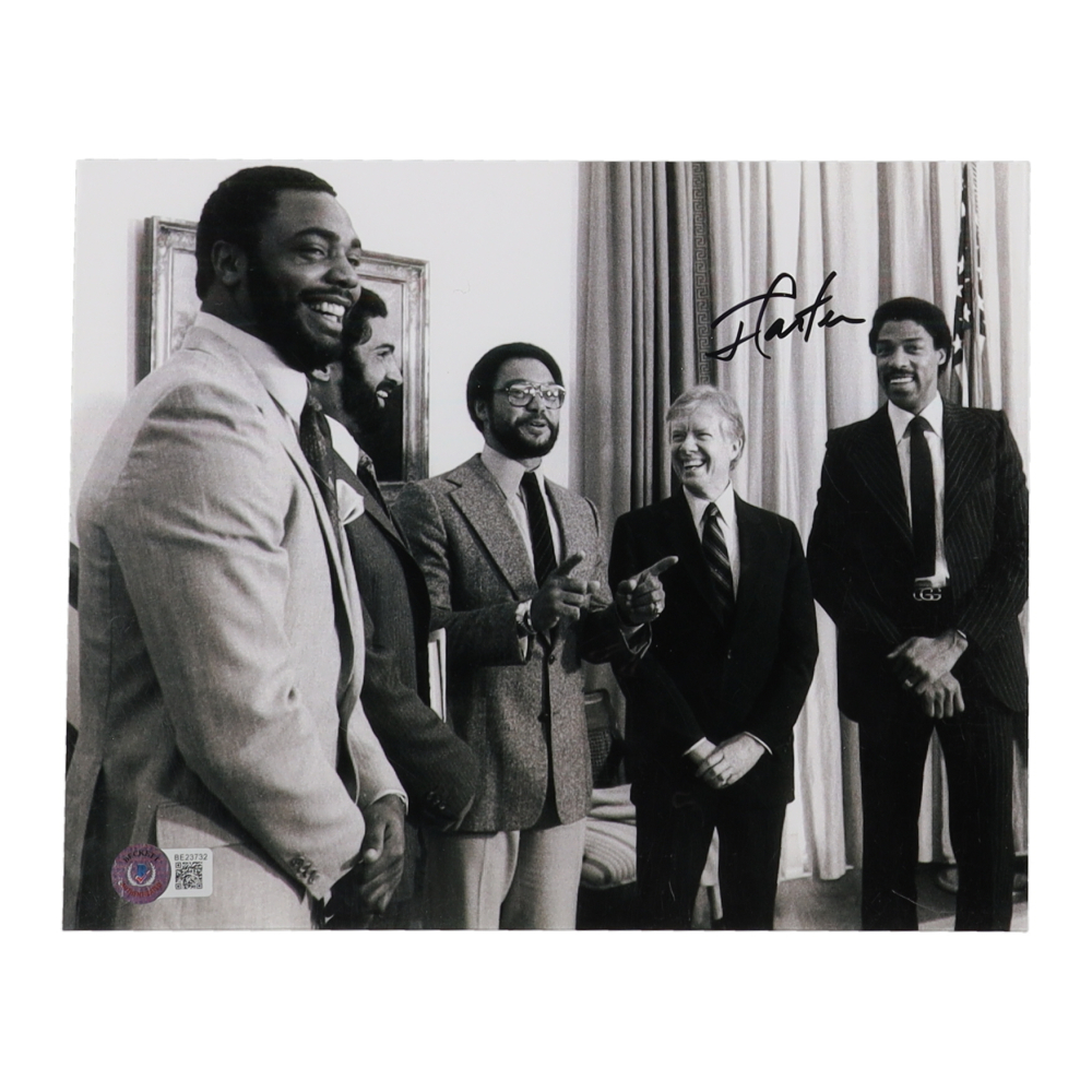 Jimmy Carter Signed 8x10 Photo with Dr Julius Erving, Reggie Jackson ...