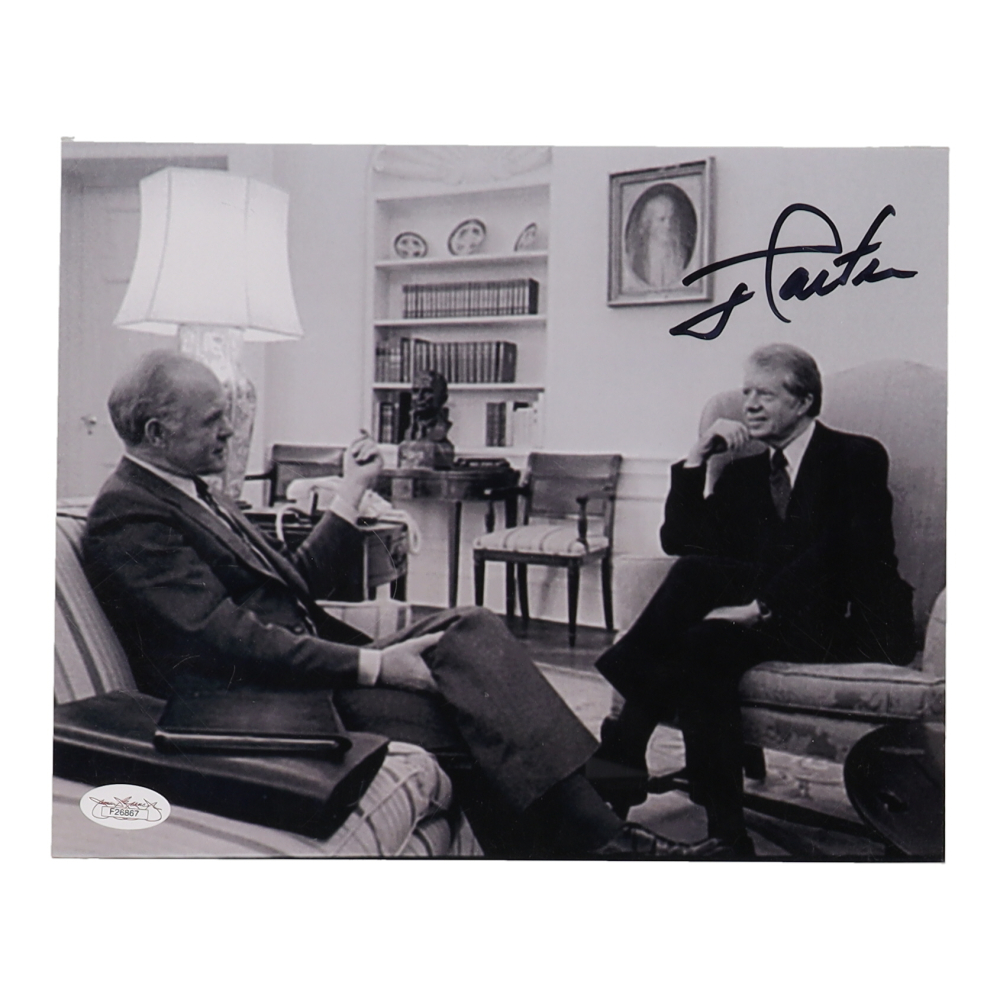 Jimmy Carter Signed 8x10 Photo with John Glenn, Senator, NASA (JSA ...
