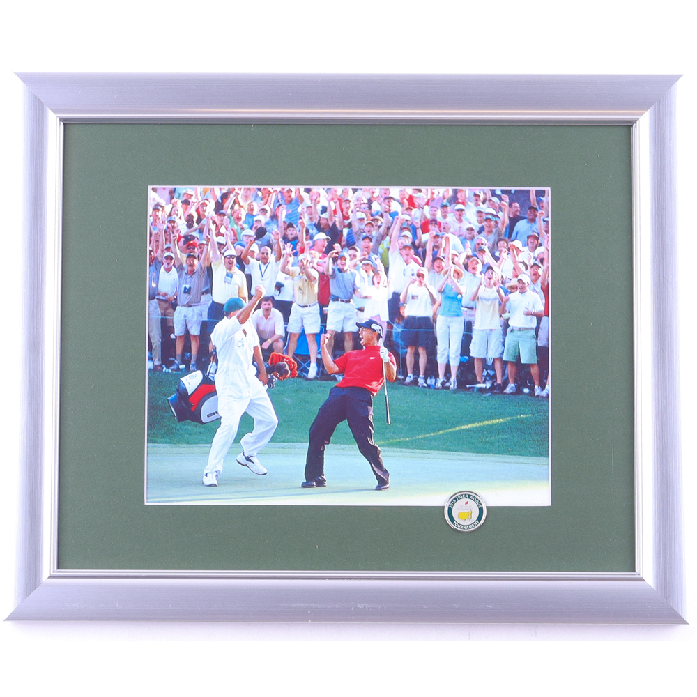 Tiger Woods "The Masters" Custom Framed Photo Display with Official ...