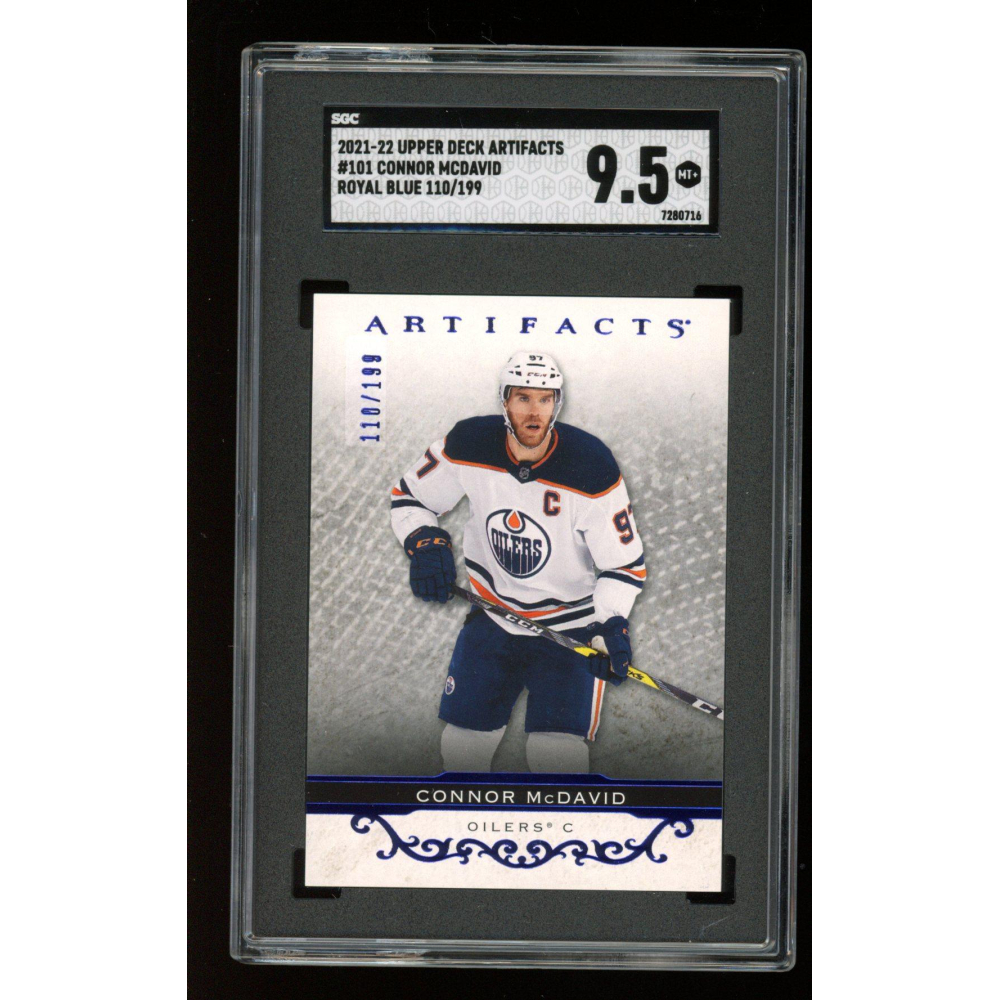 Connor McDavid 2021-22 Artifacts Royal Blue #101 #/199 (SGC 9.5) | Pristine Auction