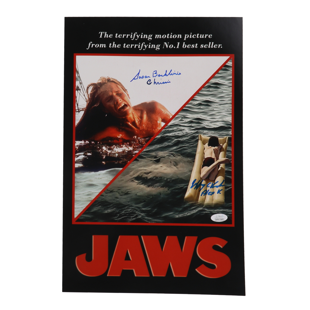 Susan Backlinie & Jeffrey Voorhees Signed "Jaws" 11x17 Photo Inscribed "Chrissie" & "Alex K ...