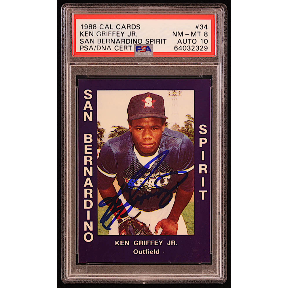 Ken Griffey Jr. Signed 1988 San Bernardino Spirit Cal League Cards #34 ...