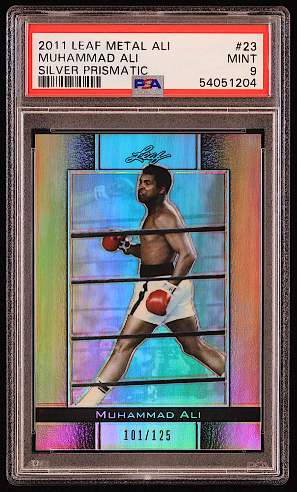 Muhammad Ali 2011 Leaf Muhammad Ali Metal Prismatic Silver #23 #101/125 (PSA 9) | Pristine Auction