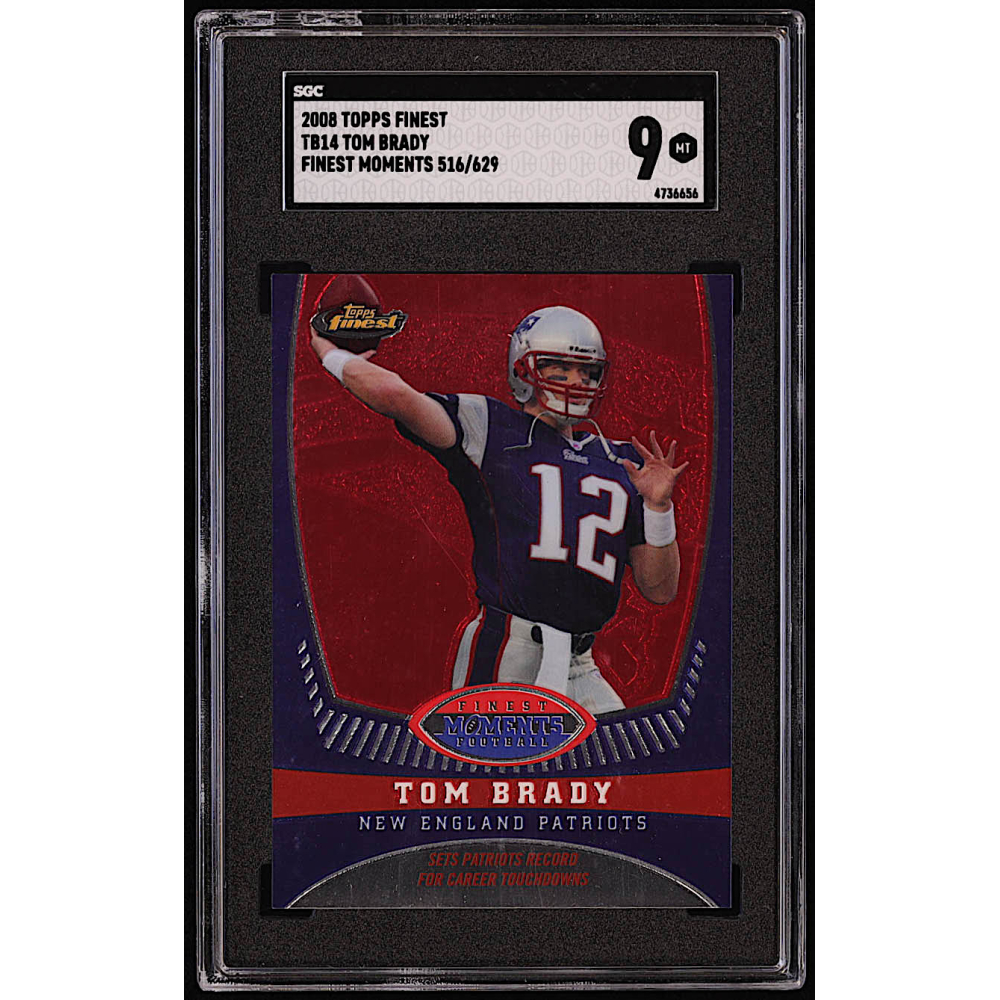 Tom Brady 2008 Finest Tom Brady Finest Moments #TB14 #516/629 (SGC 9 ...