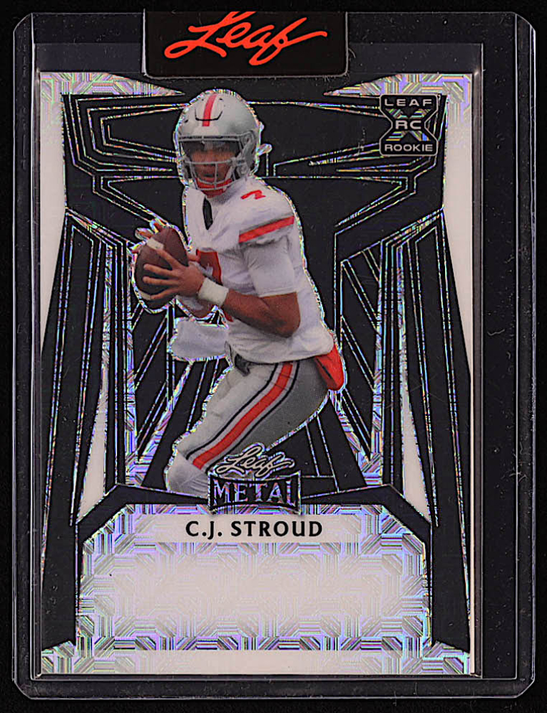C.J. Stroud 2023 Leaf Metal Mojo Black Pre-Production Proof #NNO RC #1/ ...