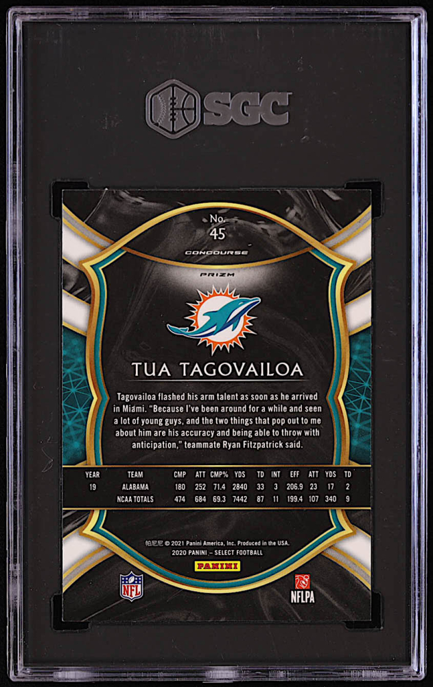 Tua Tagovailoa 2020 Select Prizm Silver #45 (SGC 9) | Pristine Auction
