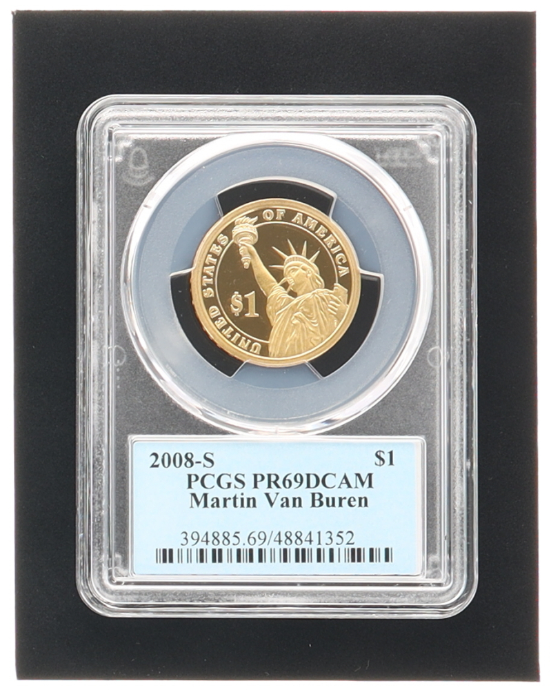 2008-S U.S. Presidential Proof $1 Coin - Martin Van Buren 8th President ...