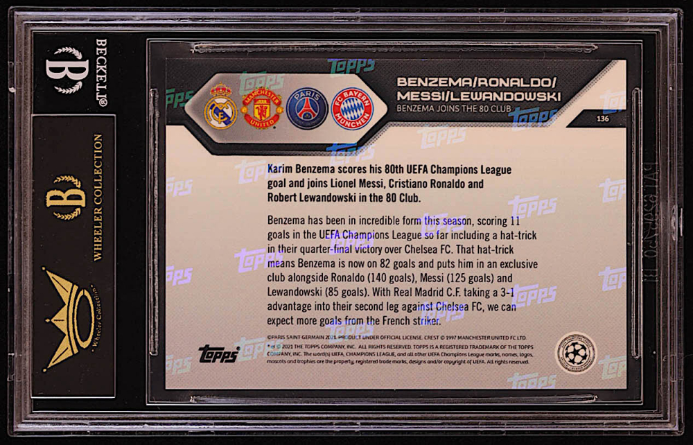 2021-22 Topps Now UEFA Champions League #136 Karim Benzema / Robert ...