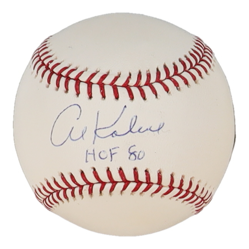 Al Kaline Signed OML Baseball Inscribed "HOF 80" (MLB & Steiner ...