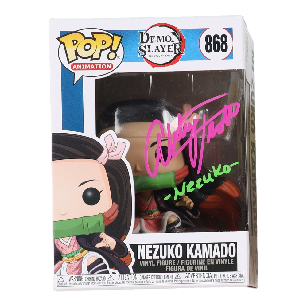 Abby Trott Signed "Demon Slayer" #868 Nezuko Kamado Funko Pop! Vinyl ...
