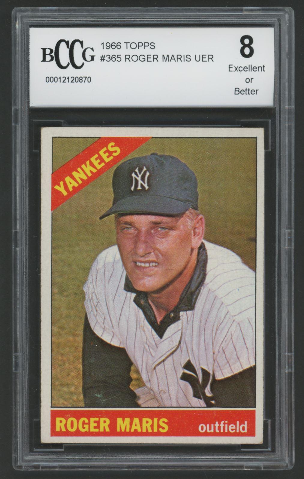 Roger Maris 1966 Topps #365 (BCCG 8) | Pristine Auction