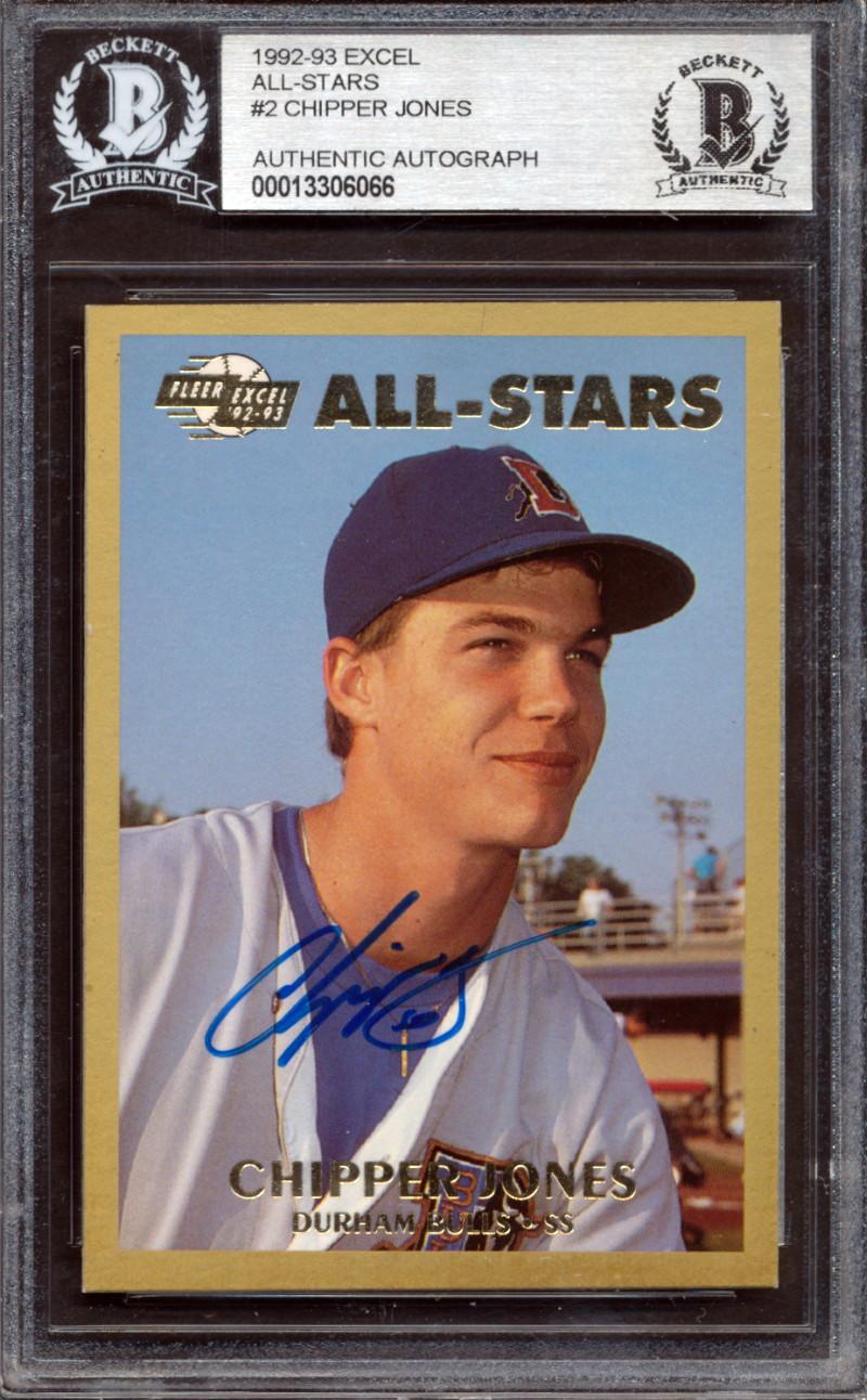 Chipper Jones Signed 1992-93 Excel All-Stars #2 (BGS) | Pristine Auction