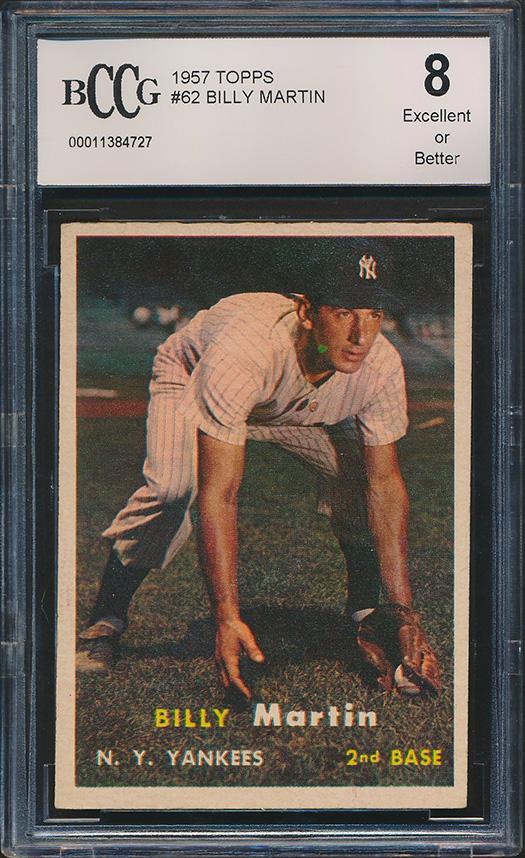 Billy Martin 1957 Topps #62 (BCCG 8) | Pristine Auction