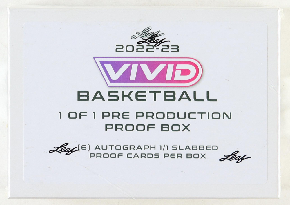 2022-23 Leaf Vivid Pre Production Proof Basketball Hobby Box | Pristine ...