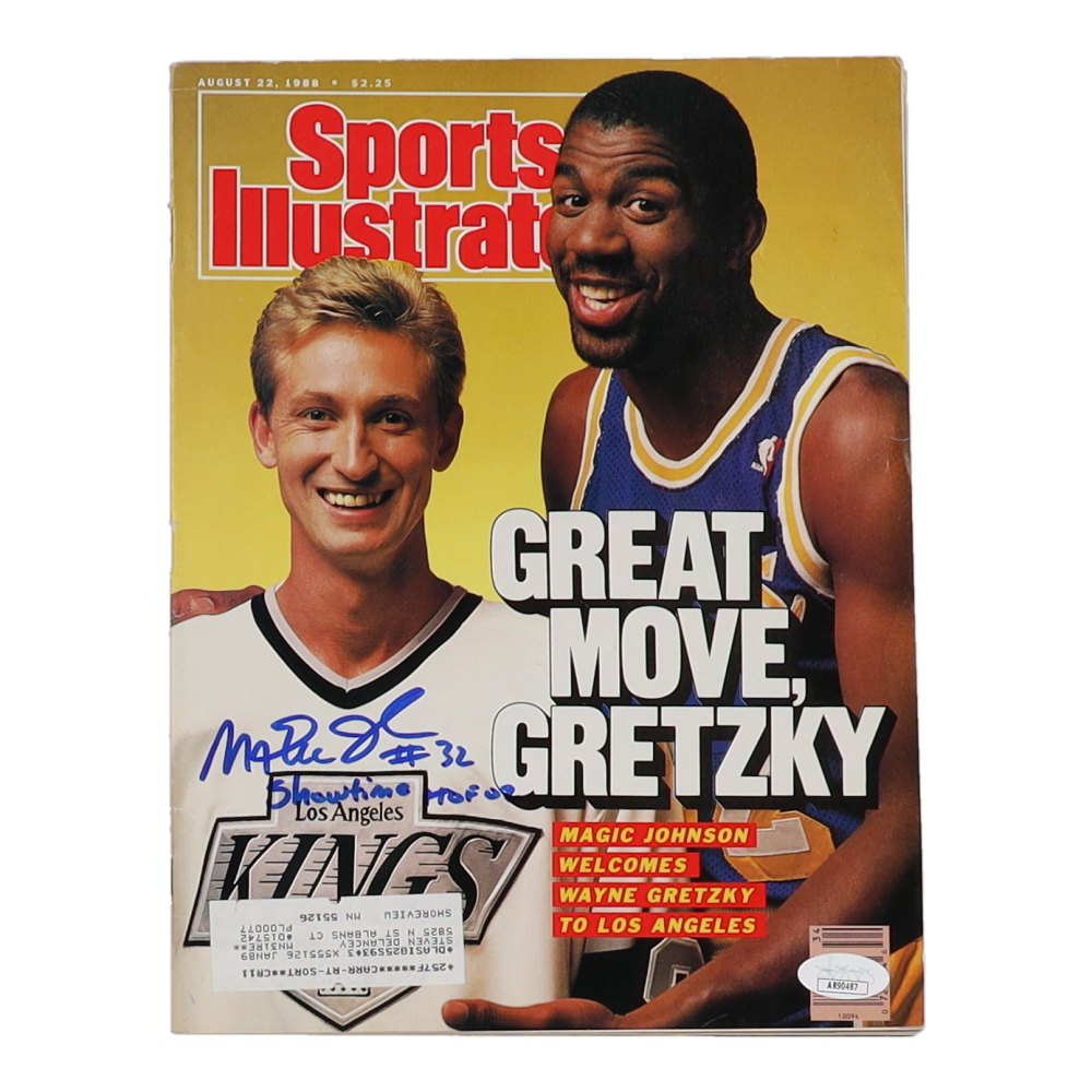 Magic Johnson Signed 1988 Sports Illustrated Magazine Inscribed "HOF 02" & "Showtime" (JSA ...