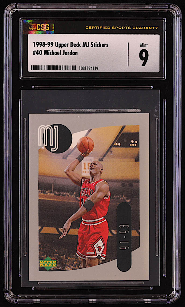 Michael Jordan 1998 Upper Deck MJ Sticker Collection Stickers #40 (CSG ...