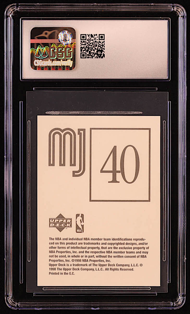 Michael Jordan 1998 Upper Deck MJ Sticker Collection Stickers #40 (CSG ...