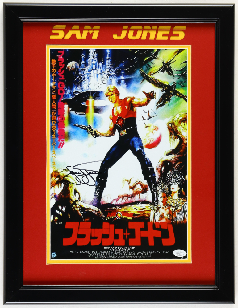 Sam J. Jones Signed "Flash Gordon" Custom Framed Photo Display (JSA ...