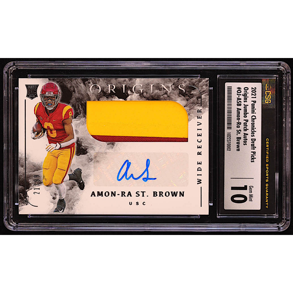 Amon-Ra St. Brown 2021 Panini Chronicles Draft Picks Origins Rookie ...