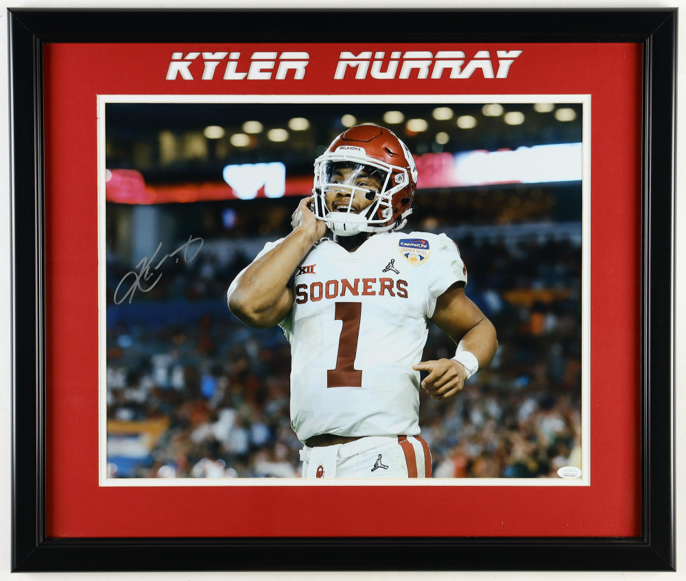 Kyler Murray Signed Oklahoma Sooners Custom Framed Photo Display (JSA ...