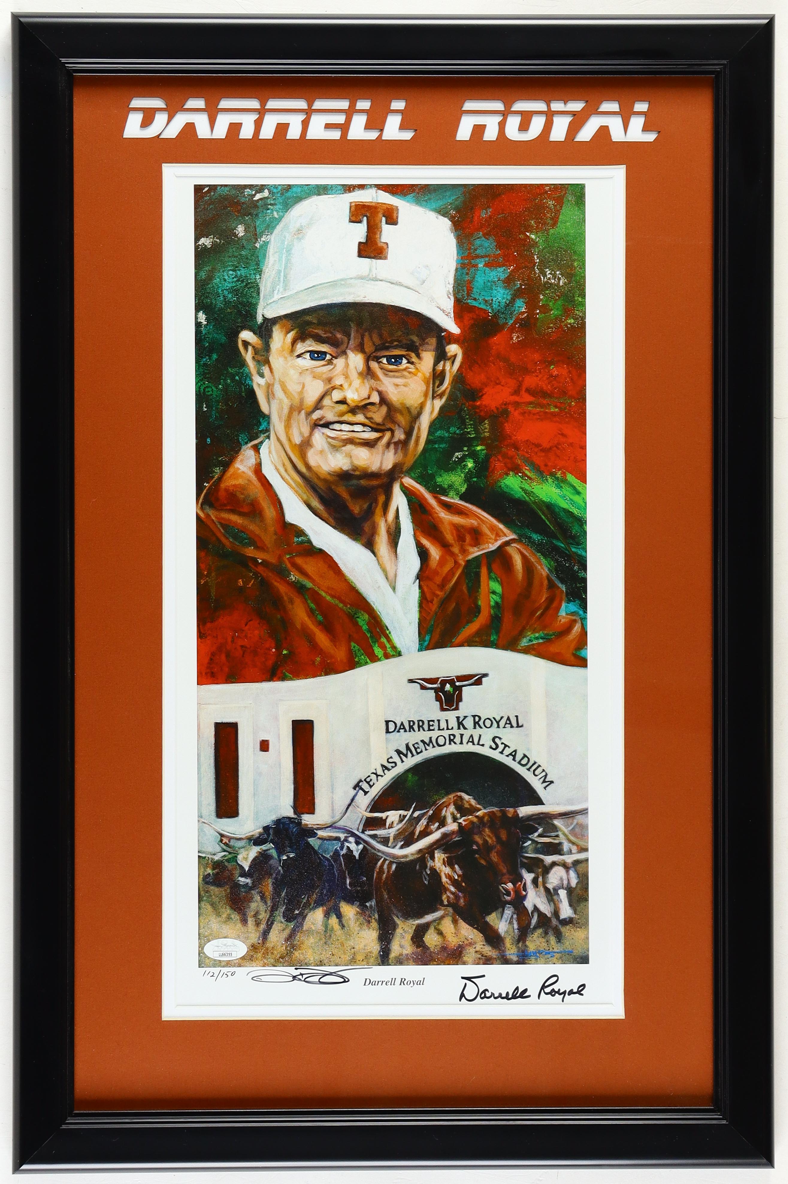 Darrell Royal Signed Texas Longhorns Custom Framed Photo (JSA ...