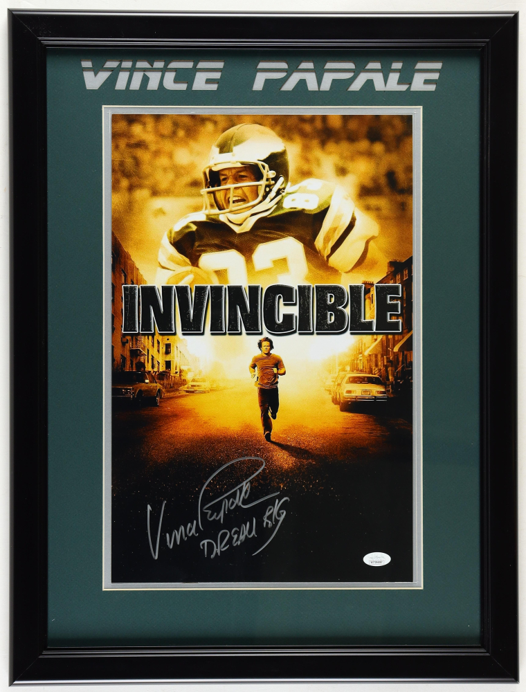 Vince Papale Signed "Invincible" Custom Framed Movie Poster Photo ...