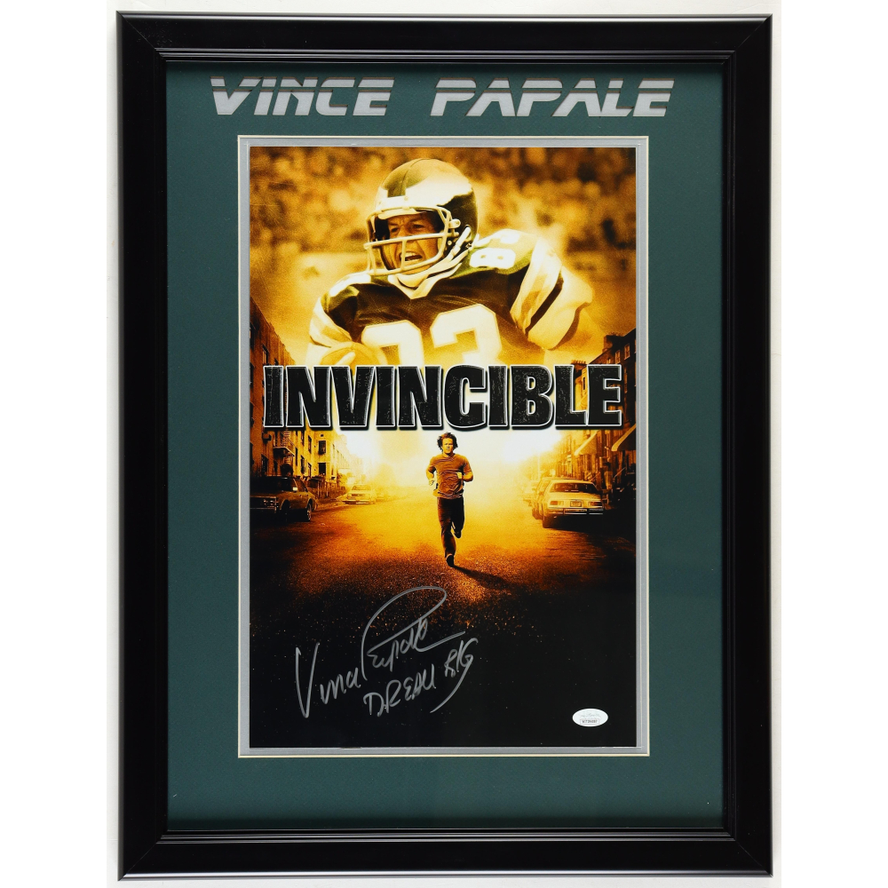 Vince Papale Signed "Invincible" Custom Framed Movie Poster Photo ...