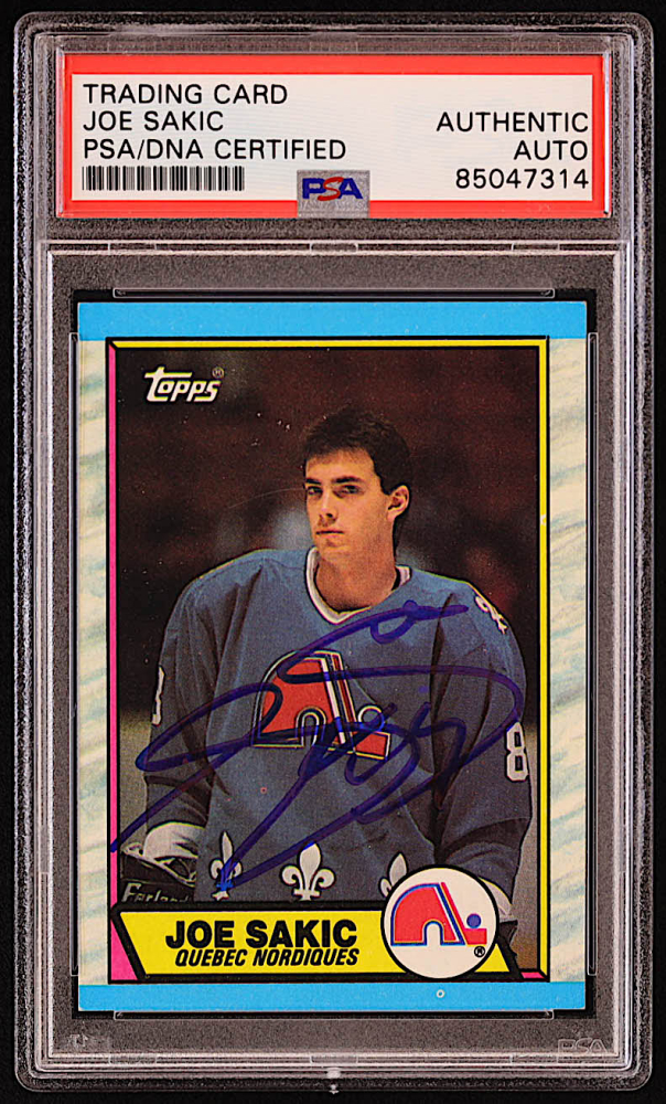Joe Sakic Signed 1989-90 Topps #113 RC (PSA) | Pristine Auction