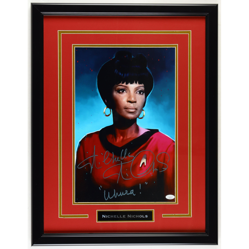 Nichelle Nichols Signed "Star Trek" Custom Framed Photo Display ...