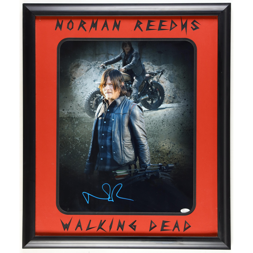 Norman Reedus Signed "The Walking Dead" Custom Framed Photo (JSA ...