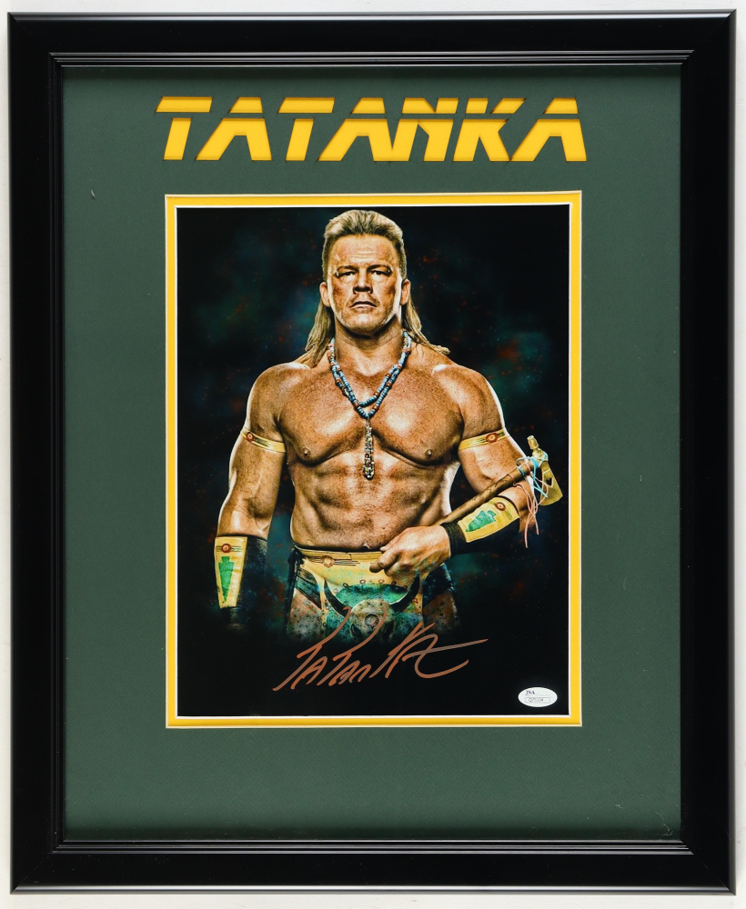 Tatanka Signed WWE Custom Framed Photo (JSA) | Pristine Auction