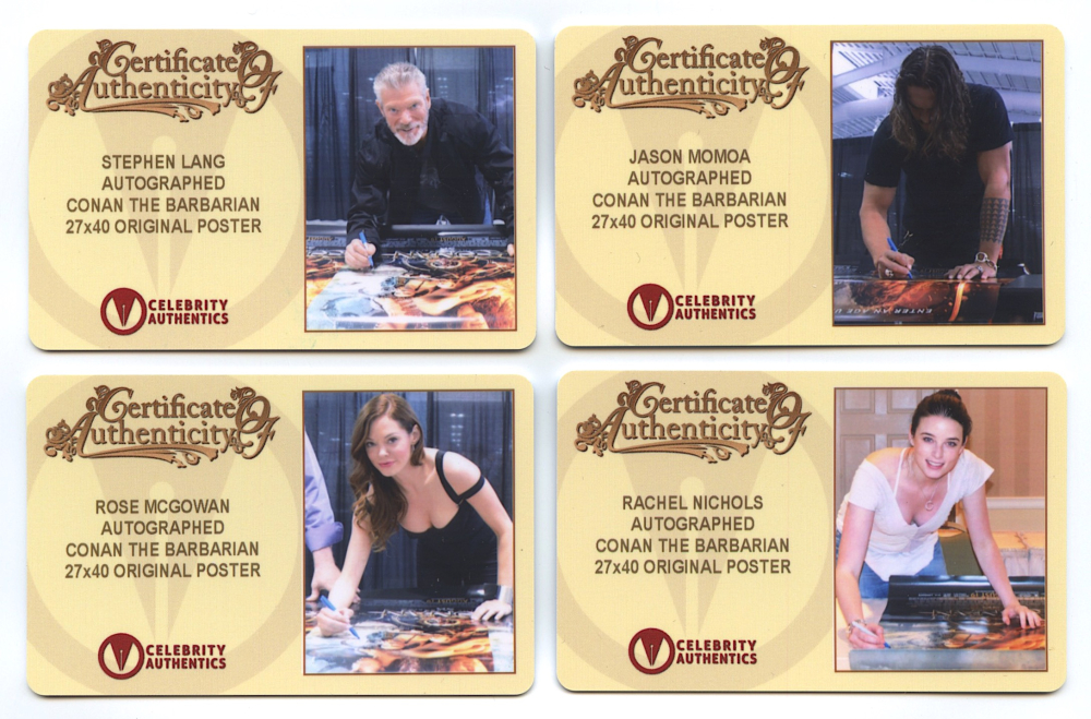 Jason Momoa, Rachel Nichols, Rose McGowan & Stephen Lang Signed 2011 ...