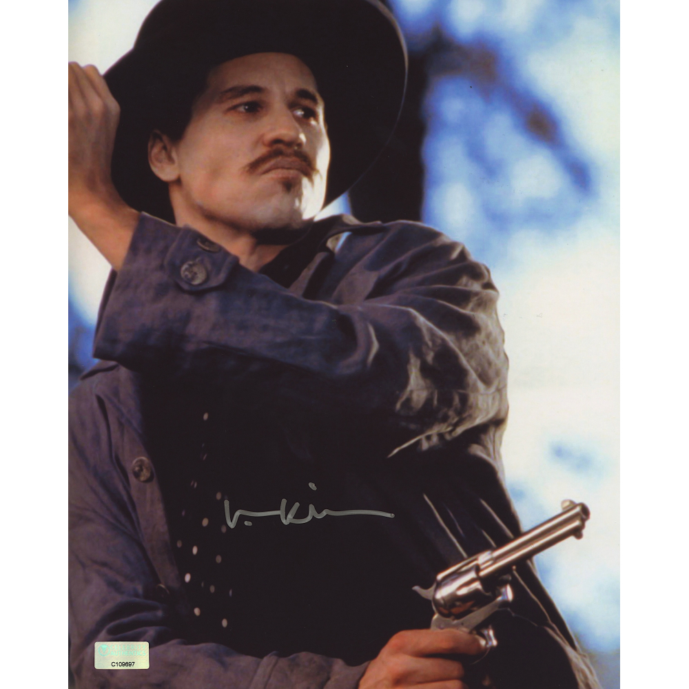 Val Kilmer Signed "Tombstone" Doc Holliday 8×10 Gunfight Scene Photo ...
