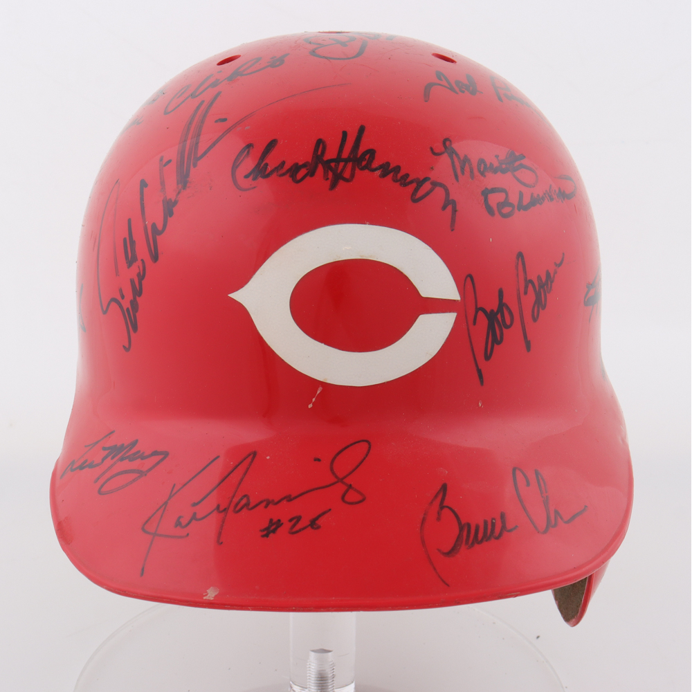 Cincinnati Reds Stars Reds Full-Size Batting Helmet Signed By (23 ...