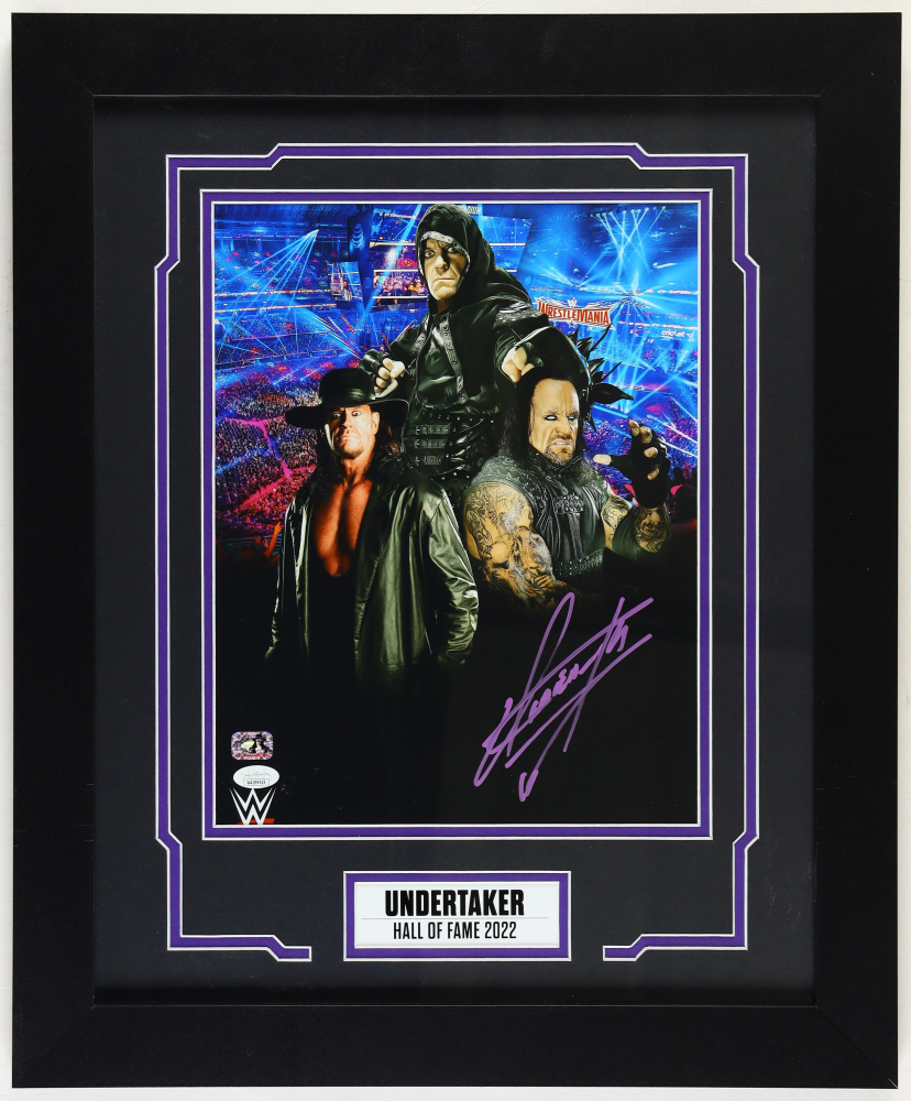 The Undertaker Signed WWE Custom Framed Photo Display (JSA & Undertaker ...